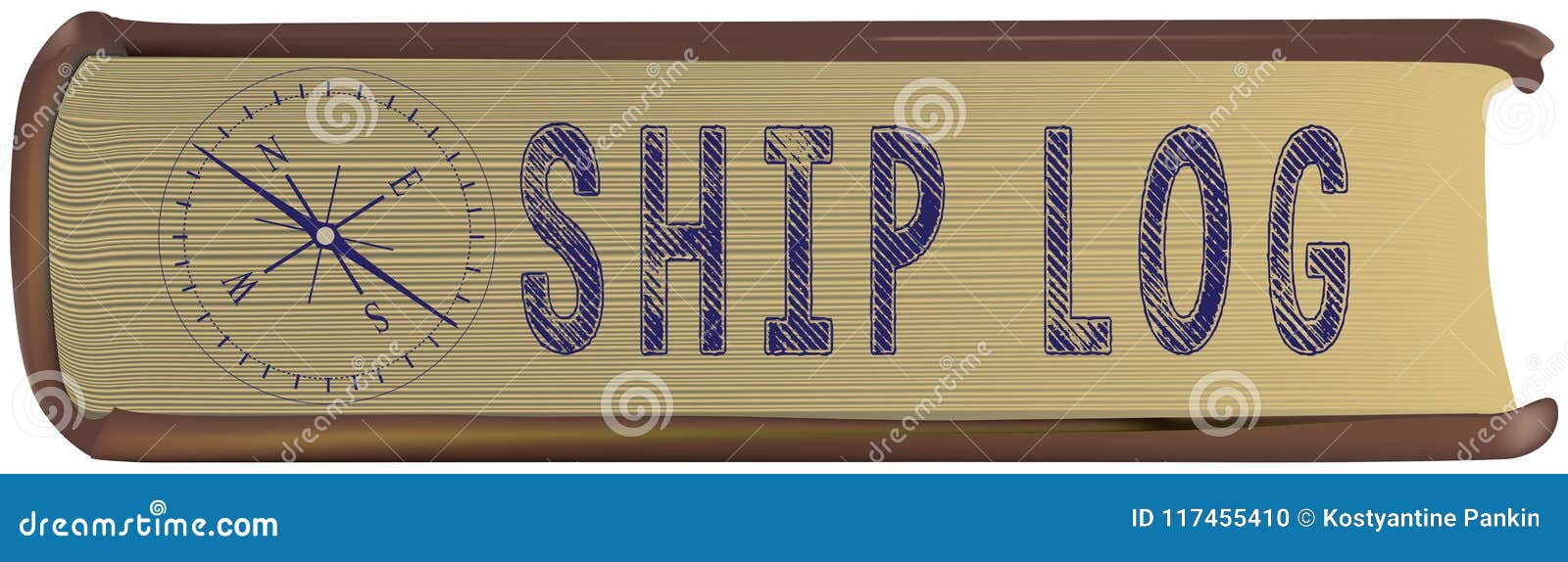 Old ship log stock vector. Illustration of equipment - 117455410