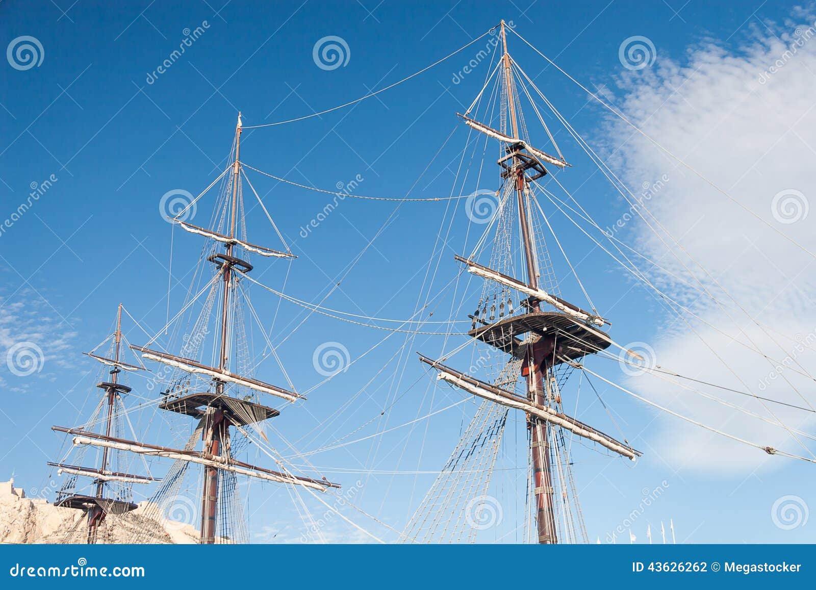 Old ship mast stock photo. Image of deck, nautical, galleon - 43626262