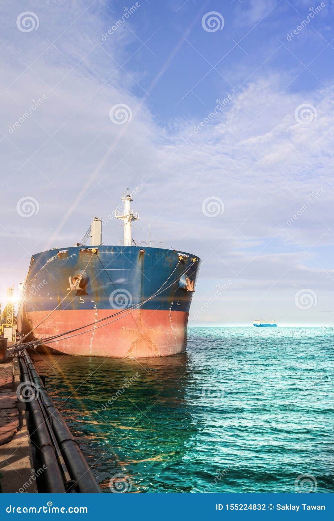 Old Ship Moored Alongside in Shipyard Stock Photo - Image of heavy ...