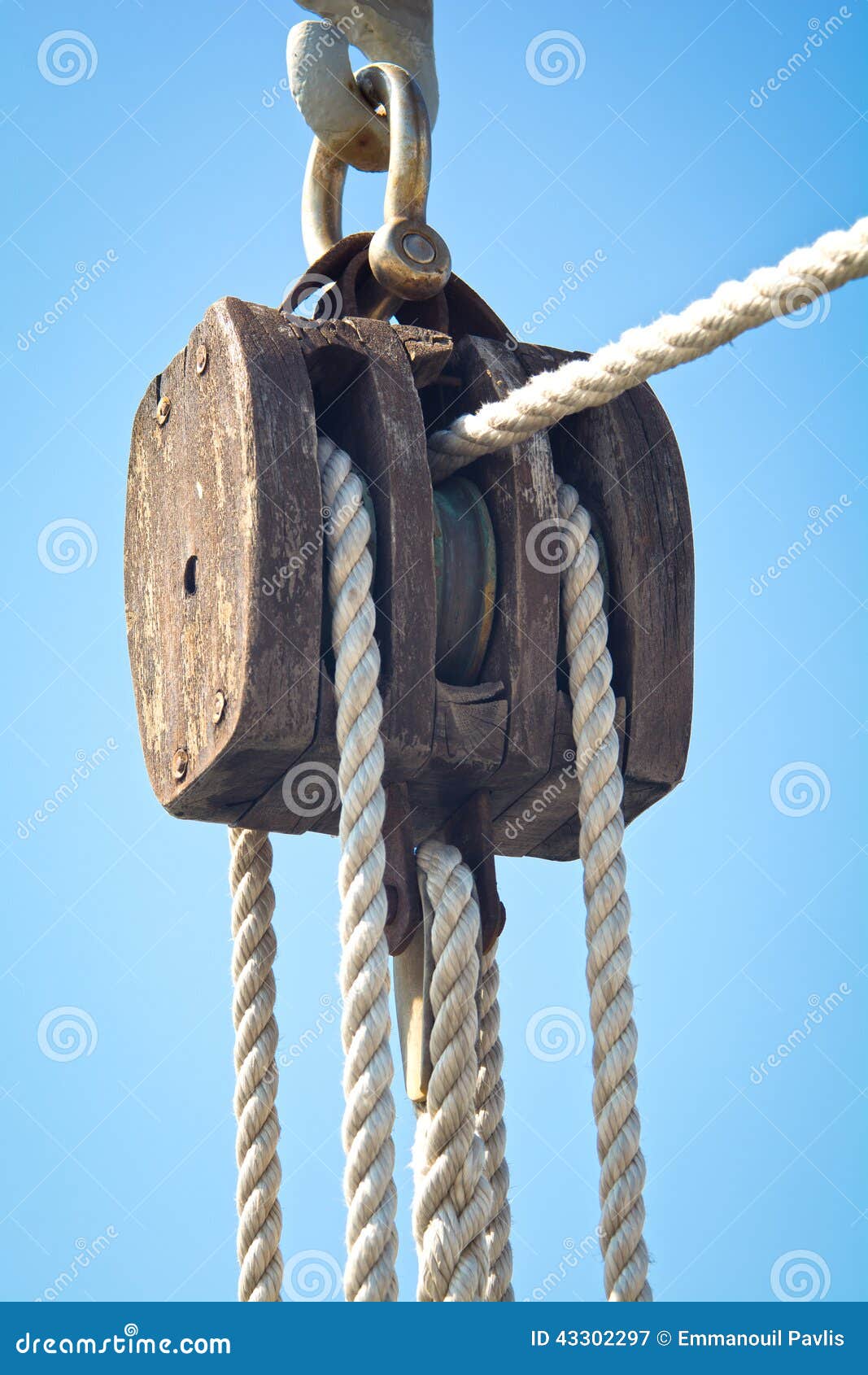 Old ship pulley stock image. Image of vintage, used, hauling - 43302297
