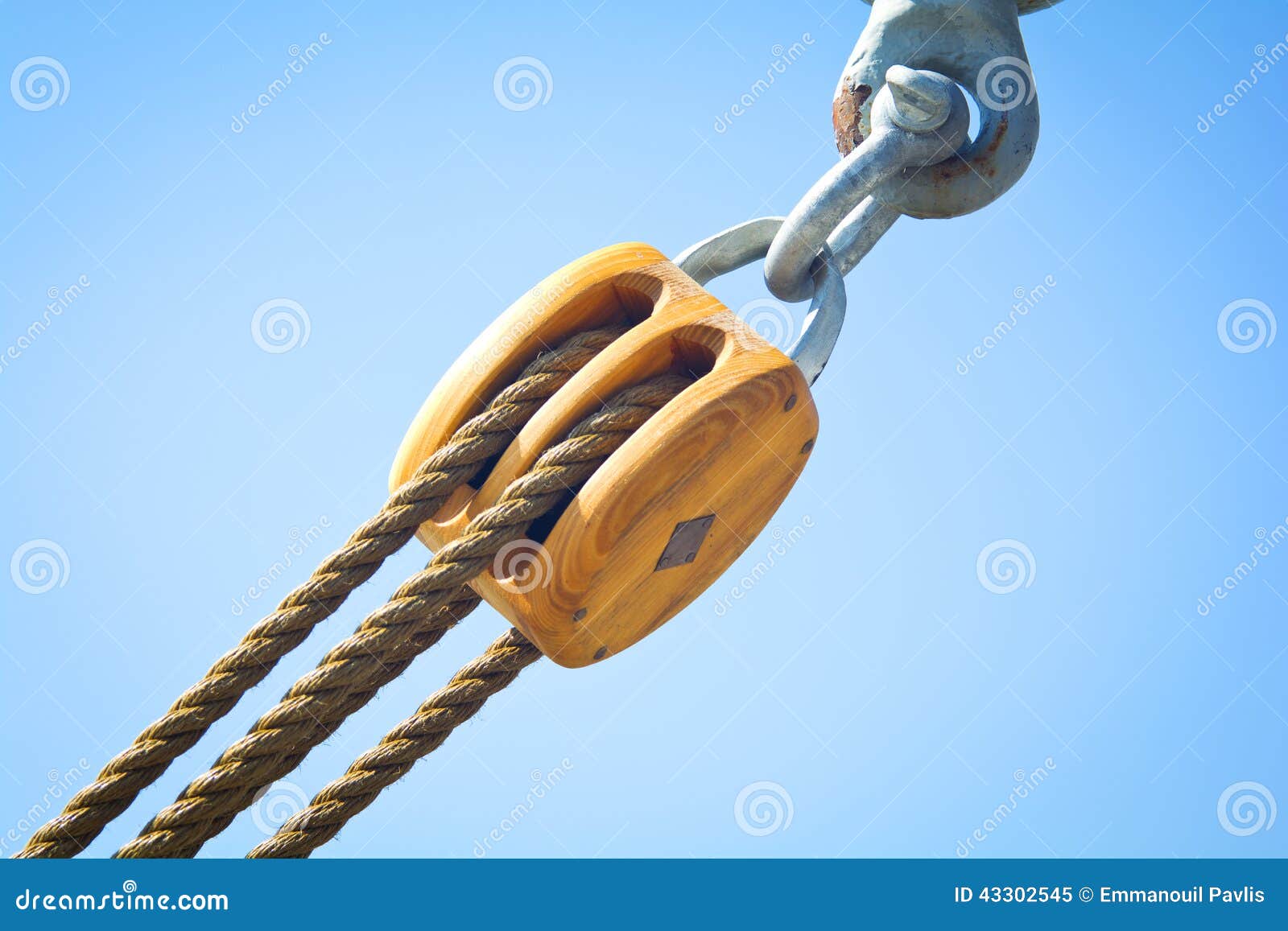 Old ship pulley stock image. Image of nautical, vessels - 43302545