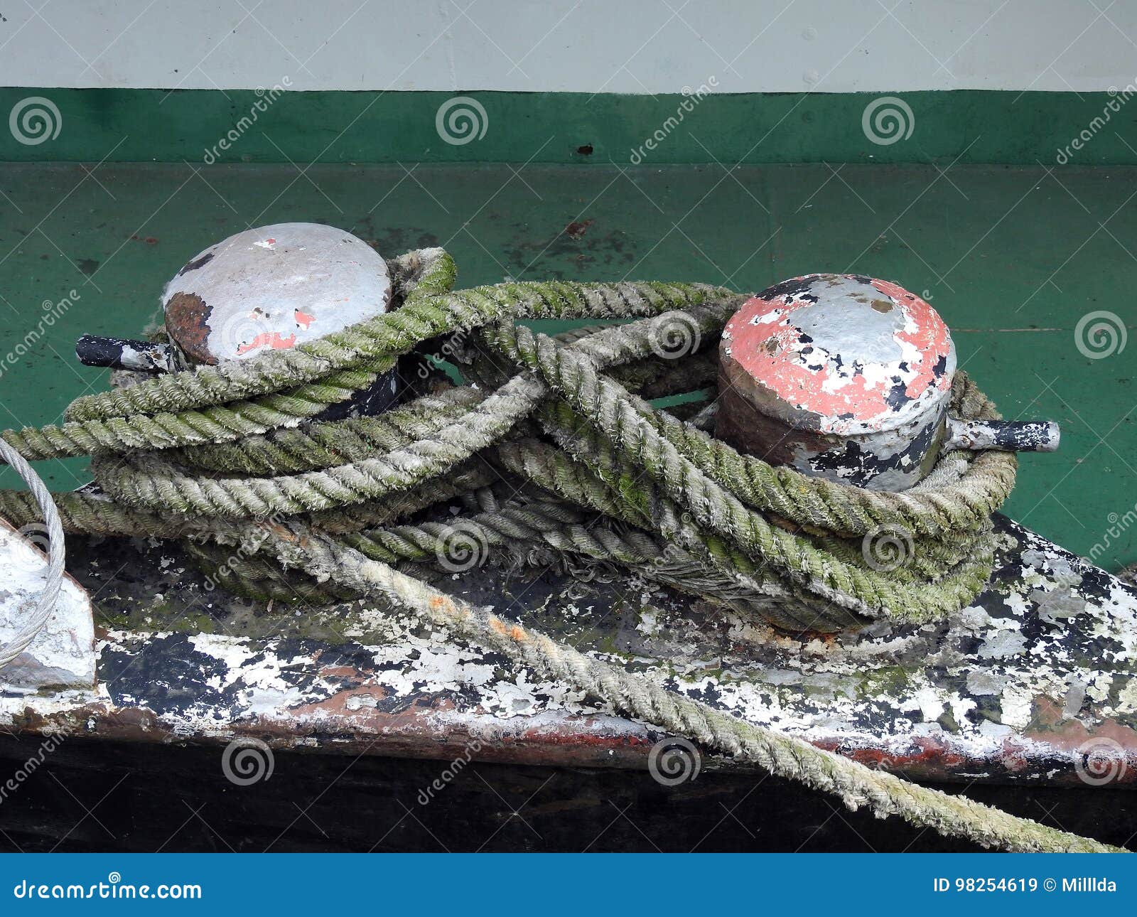 Old ship rope stock image. Image of ship, fiber, green - 98254619