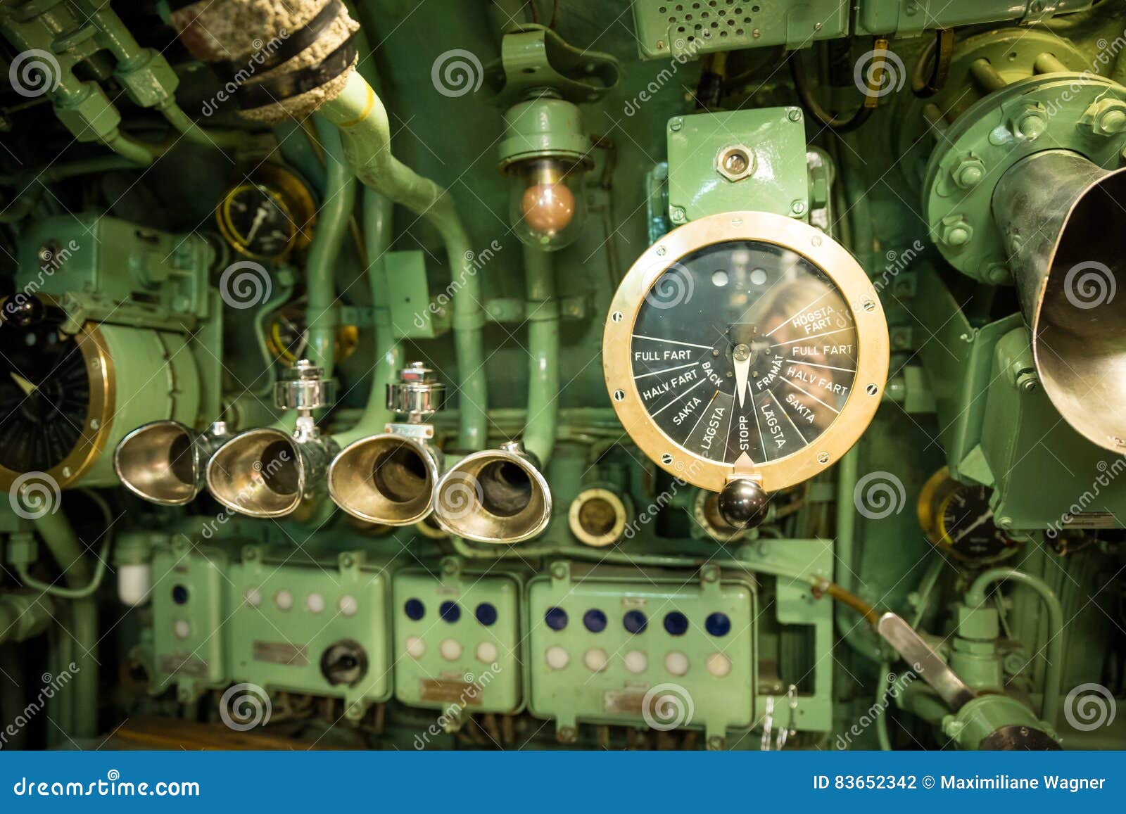 Old Ship Throttle Speed Control and Communication System Stock Photo ...