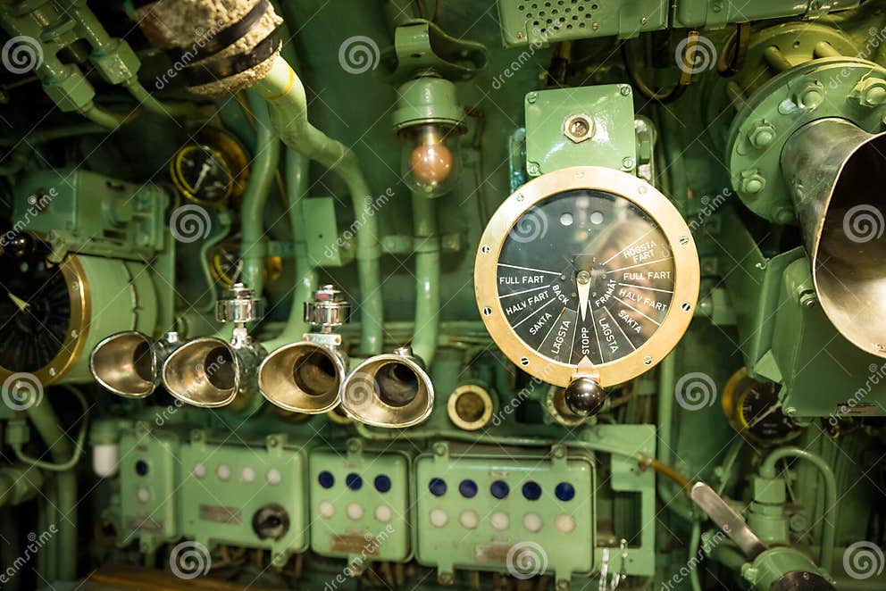 Old Ship Throttle Speed Control and Communication System Stock Photo ...