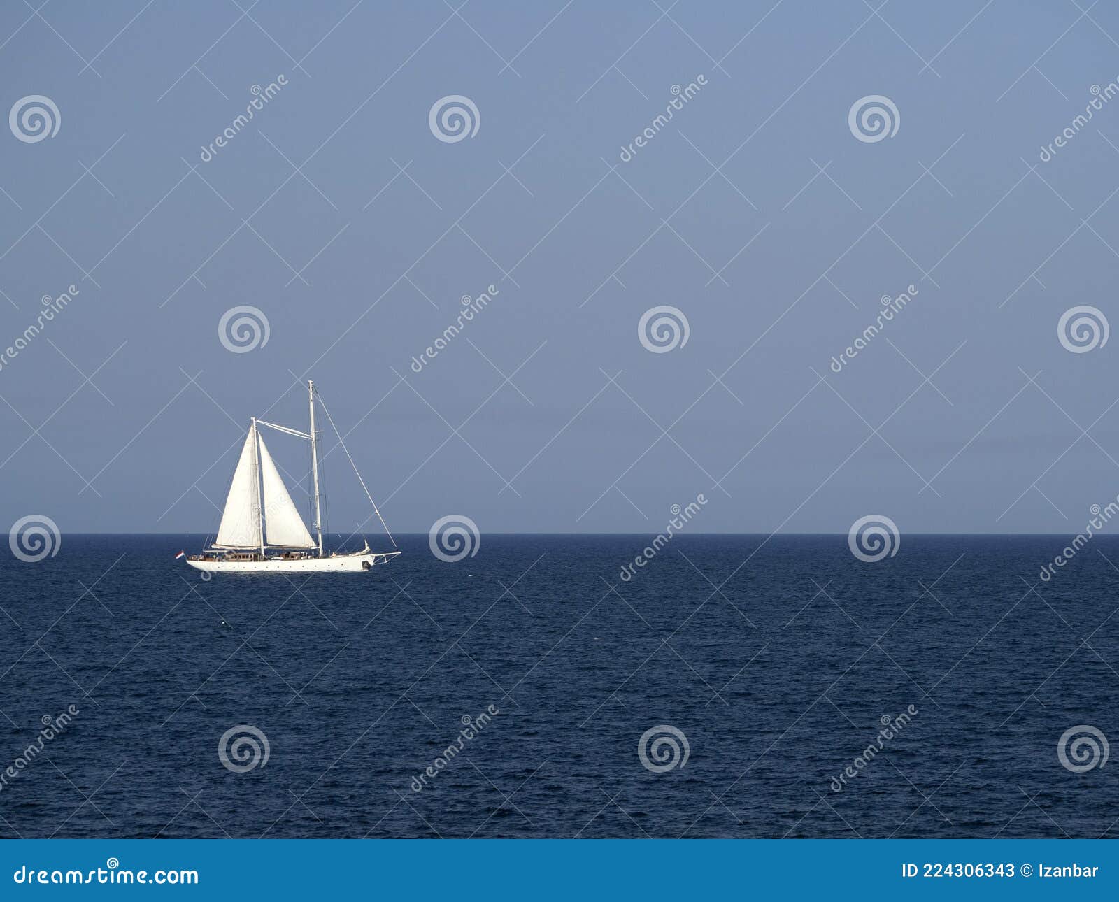 Old Ship Vessel in the Blue Sea Stock Image - Image of maritime ...