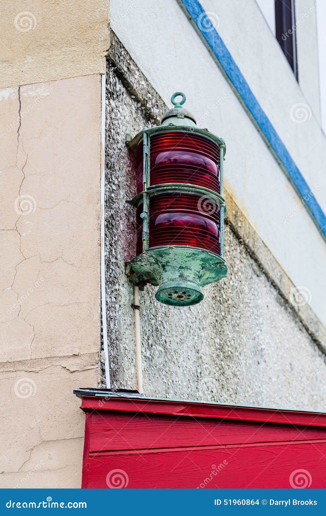 Old Ships Light on Wall stock photo. Image of outdoor - 51960864