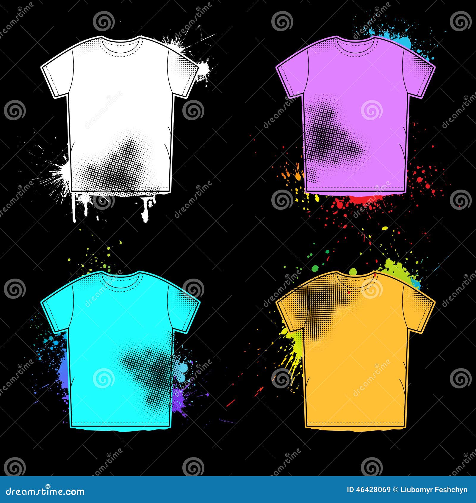 Old Shirt Retro Design Collection Stock Vector - Illustration of ...