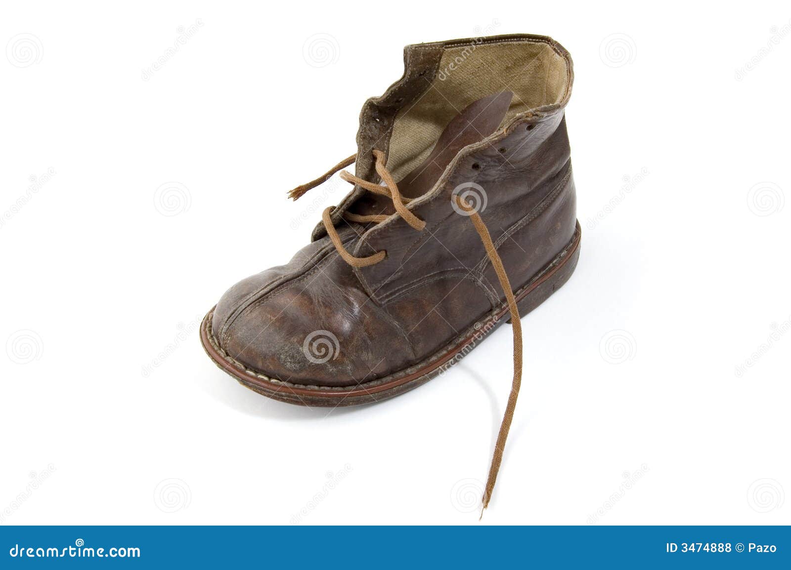 Old shoe stock photo. Image of closeup, untied, grunge - 3474888
