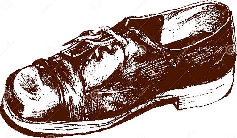 Old shoe stock vector. Illustration of retro, drawn, fashion - 30404932