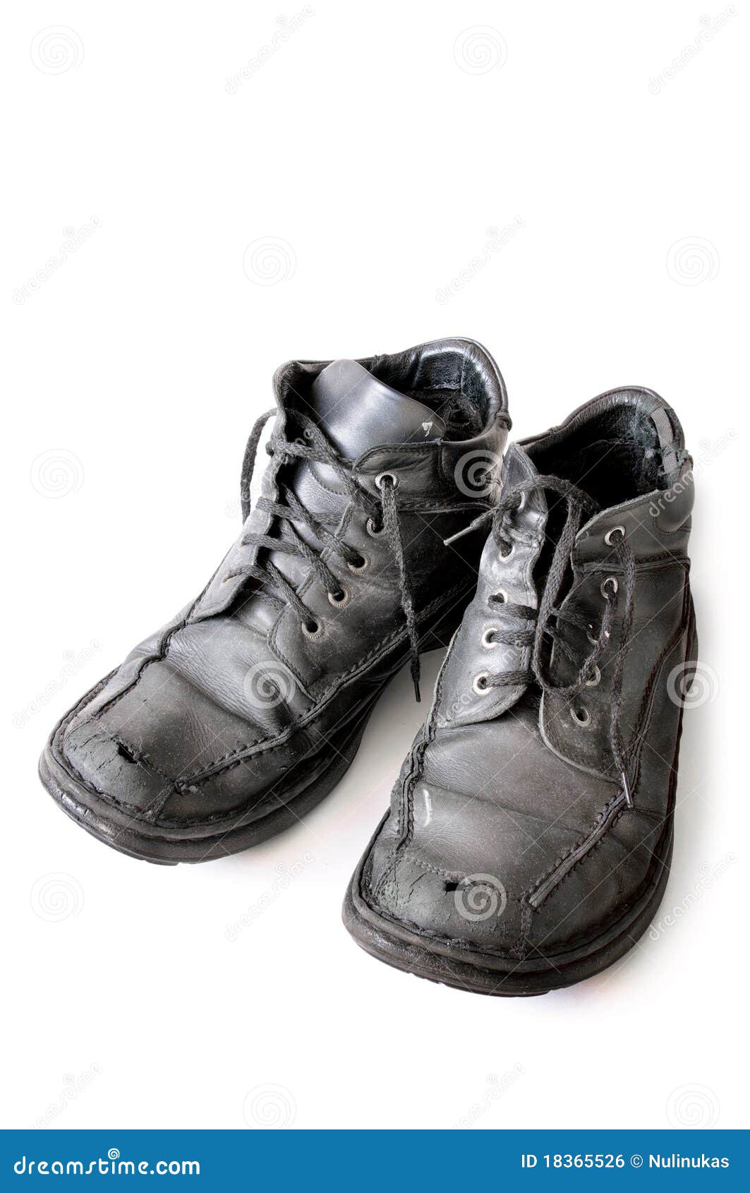 Old Shoes stock photo. Image of shabby, black, isolated - 18365526