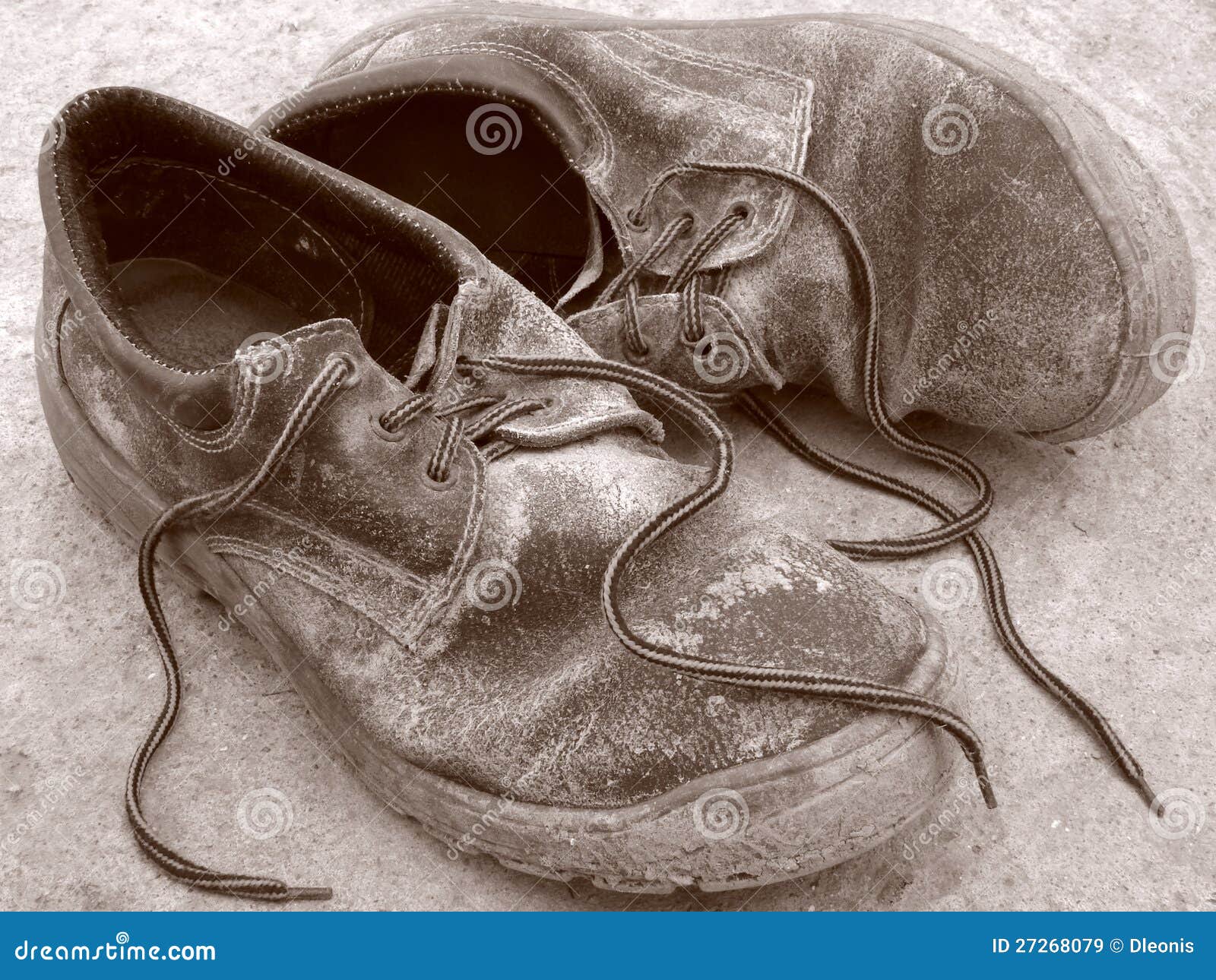 Old shoes stock image. Image of boots, lace, beaten, workwear - 27268079