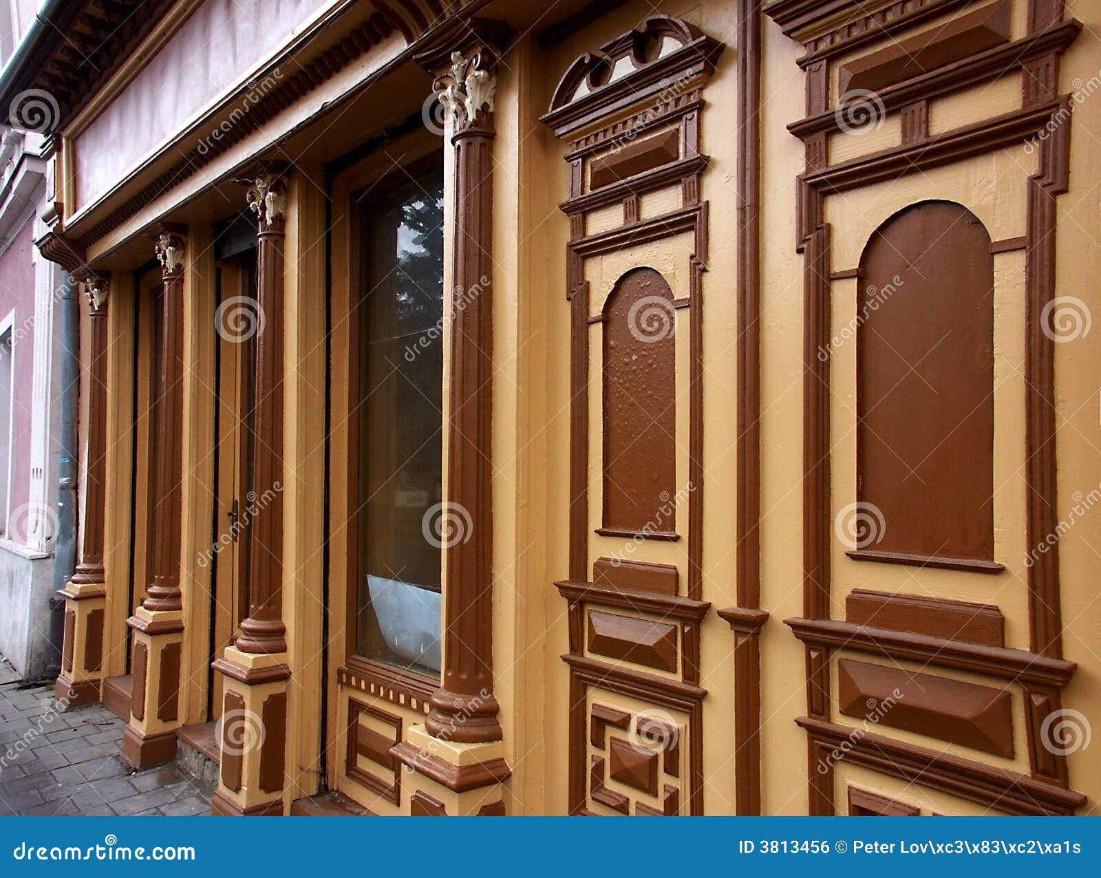 Old shop window stock photo. Image of city, wood, dekorative - 3813456