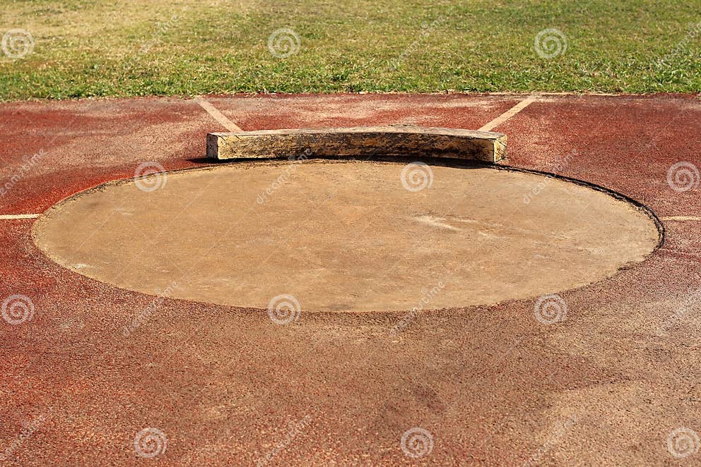 Old Shot Put Circle and Field Stock Image - Image of outdoor, motion ...