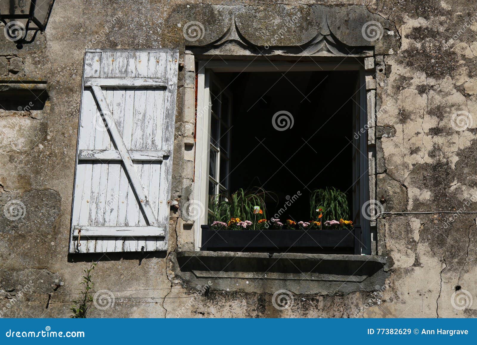 An old shuttered window stock image. Image of detail - 77382629
