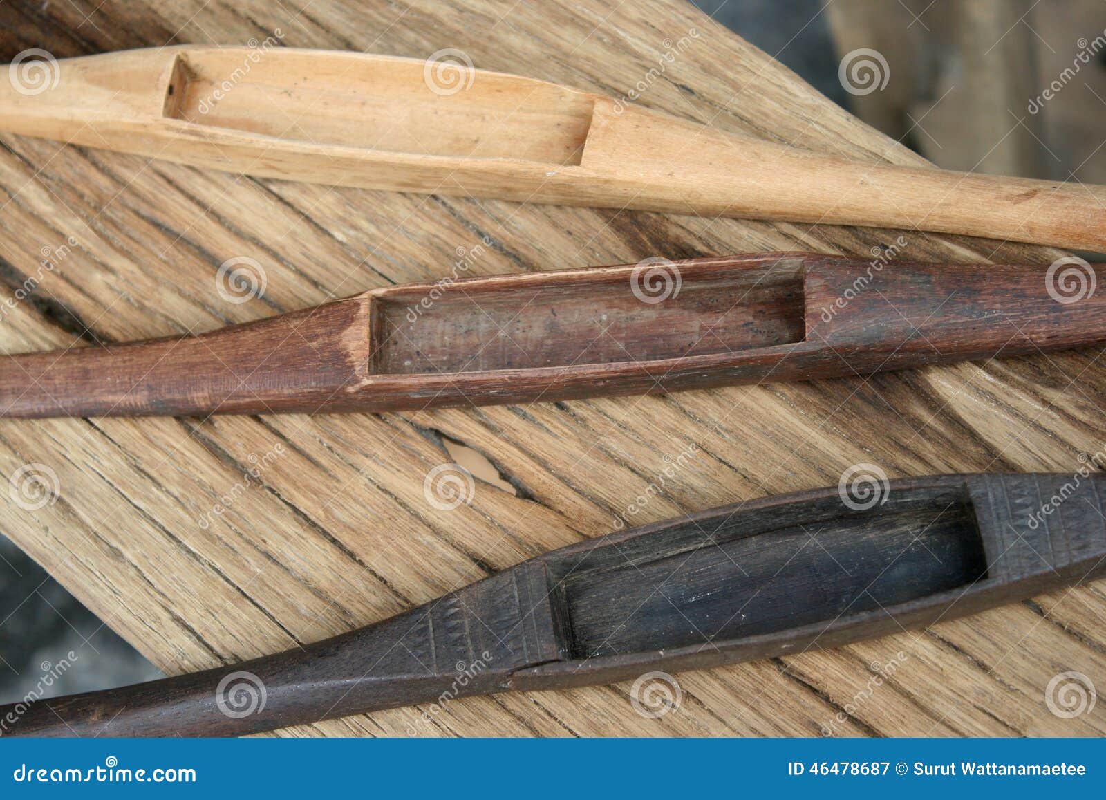 Old shuttle loom stock image. Image of yarn, woven, thailand - 46478687
