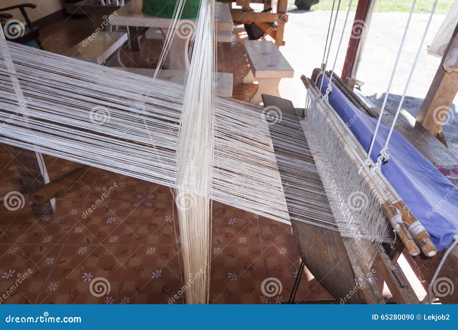 Old shuttleless loom stock photo. Image of handmade, carpet - 65280090