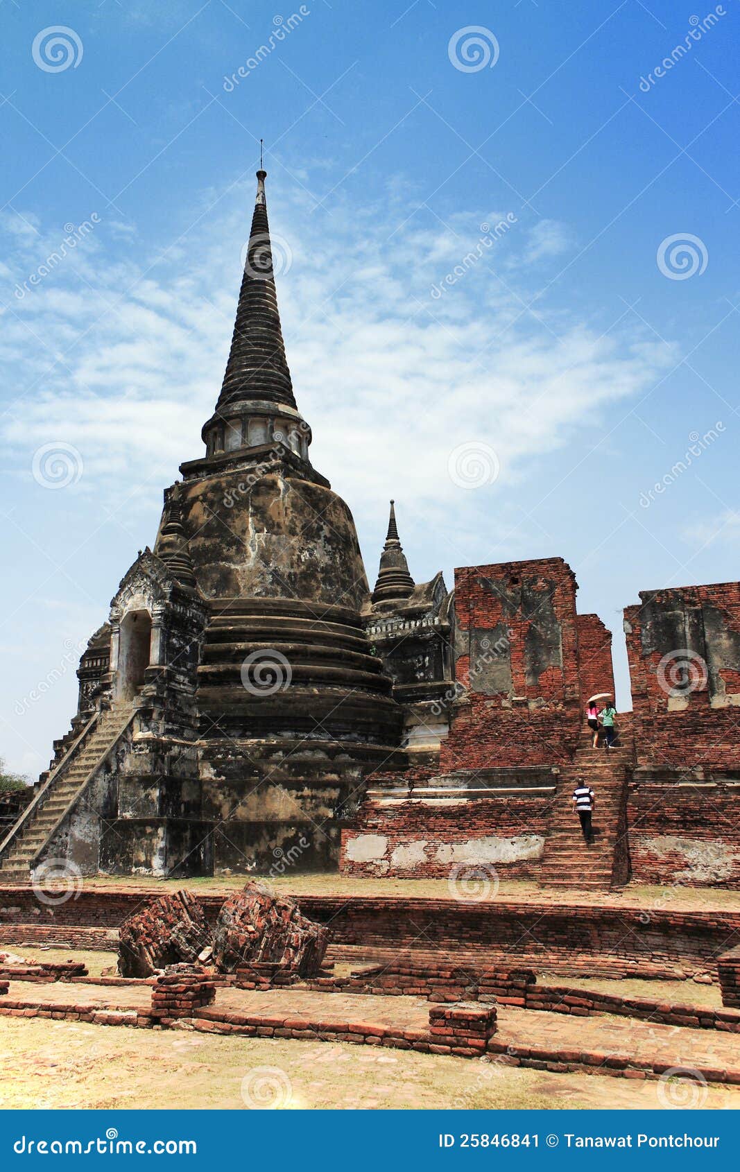 Old Siam Temple of Ayutthaya Stock Image - Image of texture, rock: 25846841