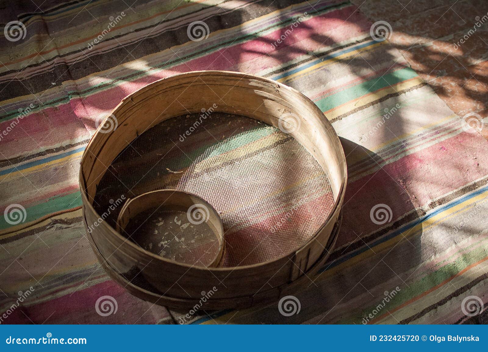 Old Sieves, Tool for Bakery from the Past for Flour Sifting Stock Photo ...
