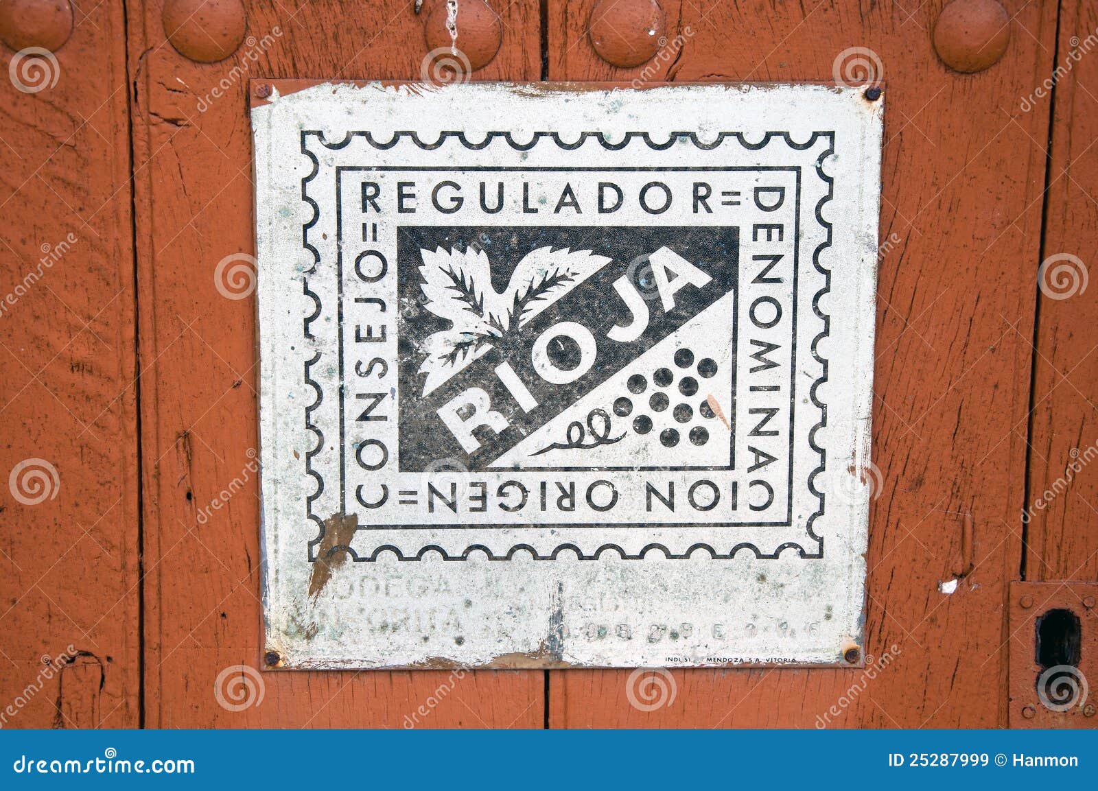 Old Sign of the Quality Wine in Rioja, Spain Stock Image - Image of ...