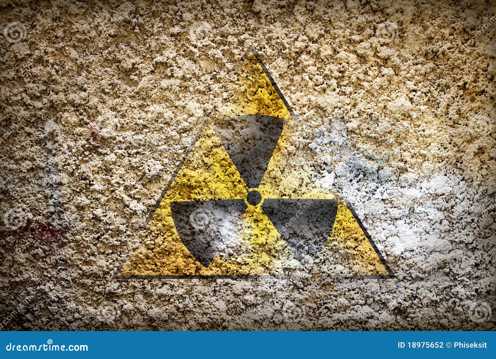 Old sign radiation on wall stock photo. Image of industrial - 18975652