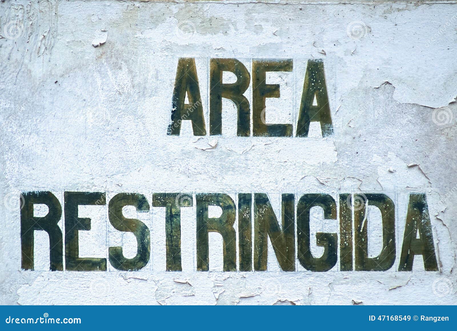 Old sign with Spanish text stock image. Image of color - 47168549