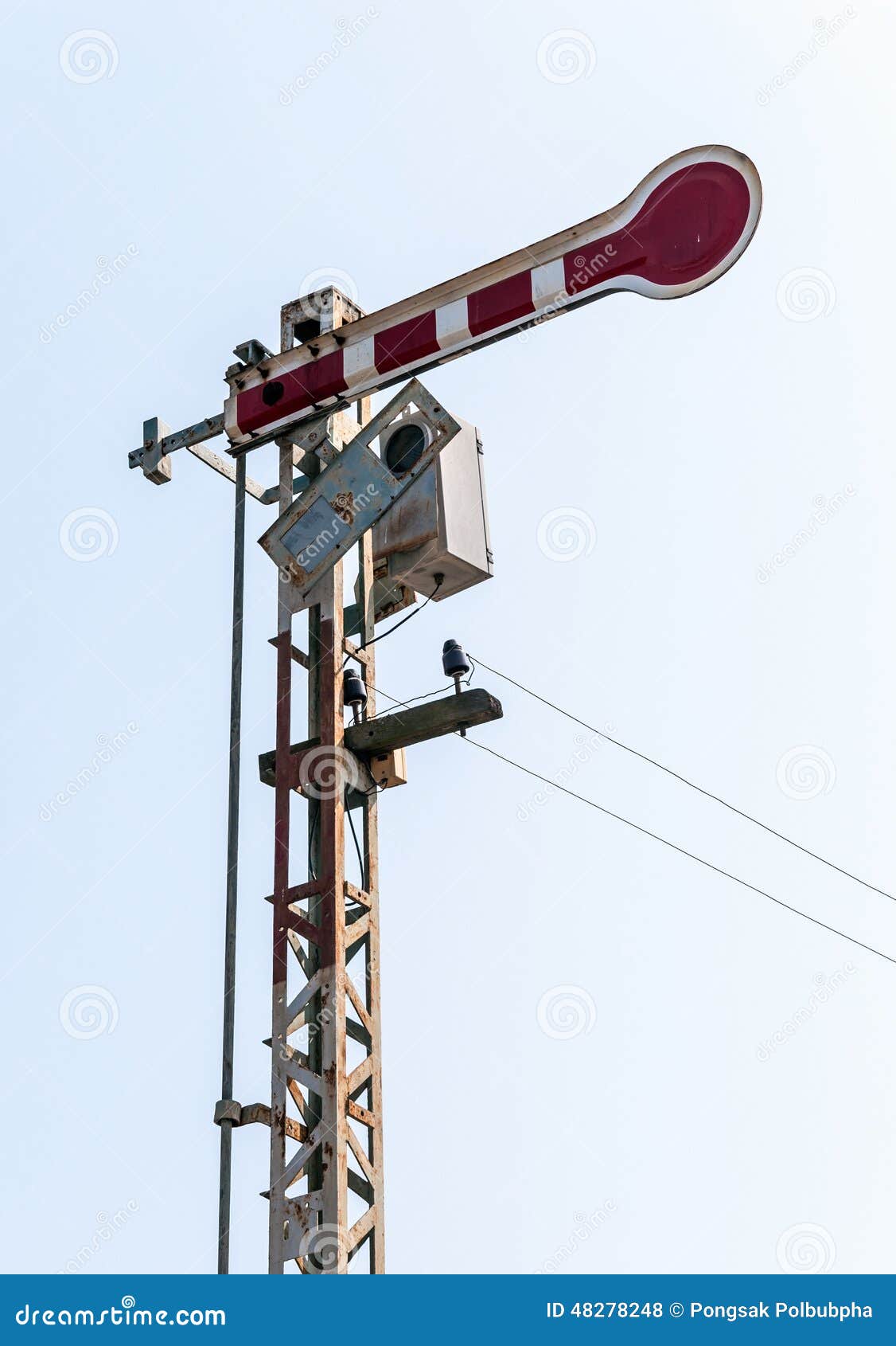 Old signal pole stock photo. Image of metal, rail, direction - 48278248