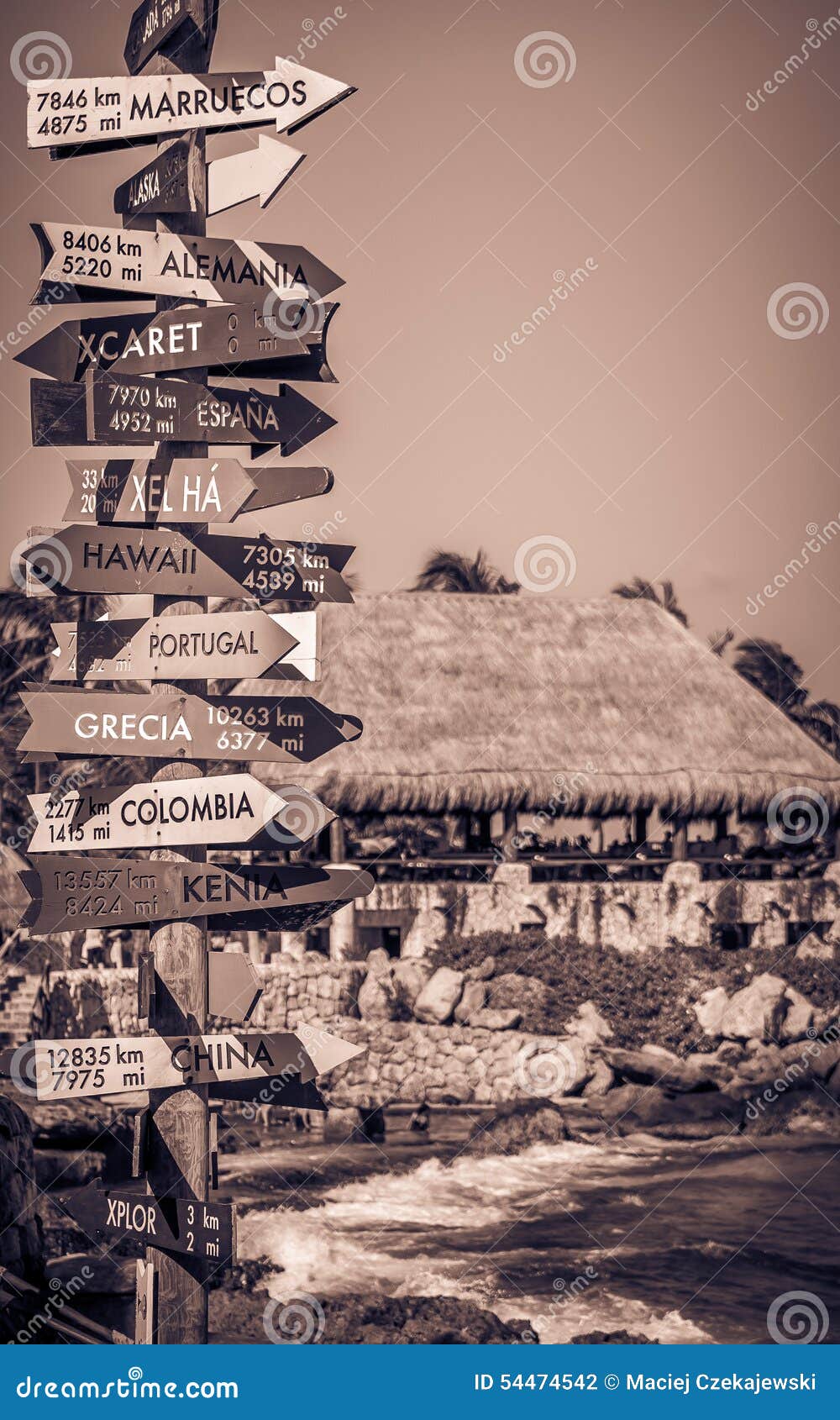 Old signpost stock photo. Image of background, caribbean - 54474542