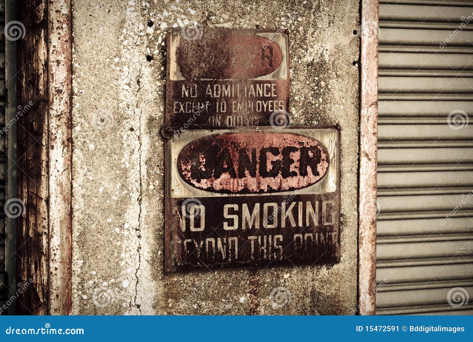 Old Signs stock image. Image of worn, danger, metal, rust - 15472591