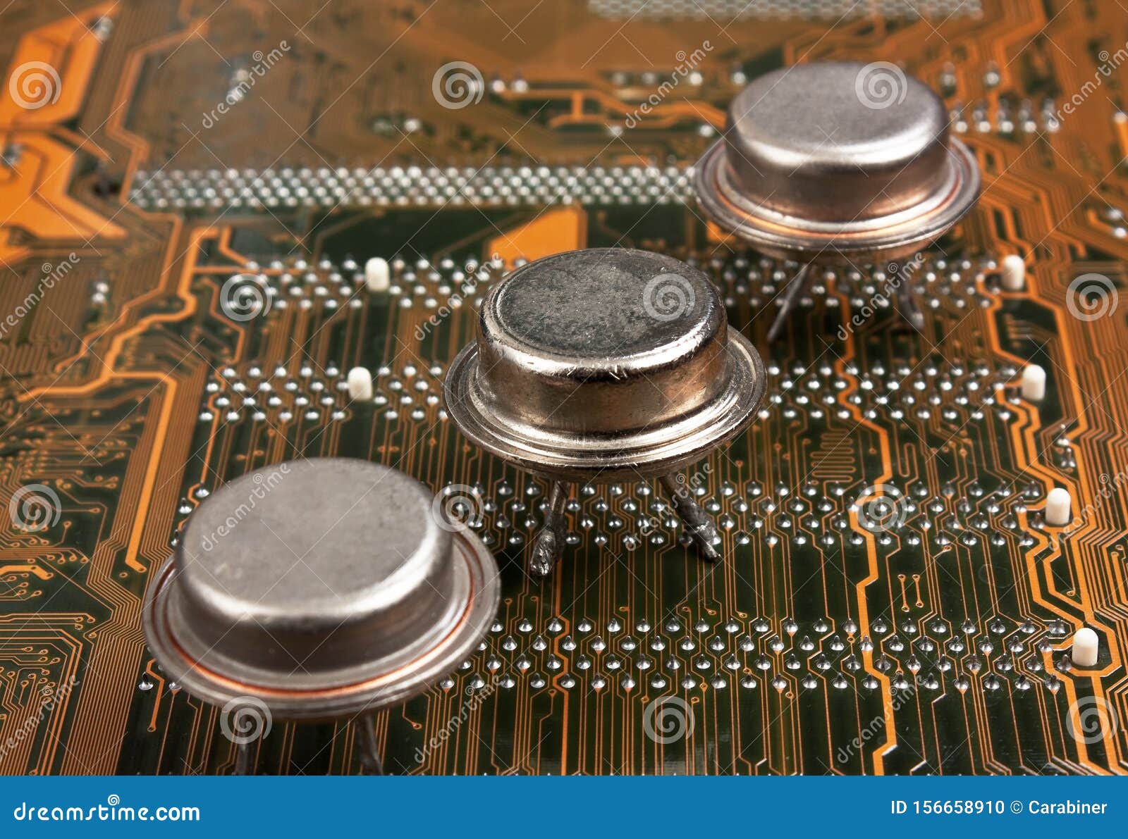 Old silicon chip stock photo. Image of components, delineation - 156658910