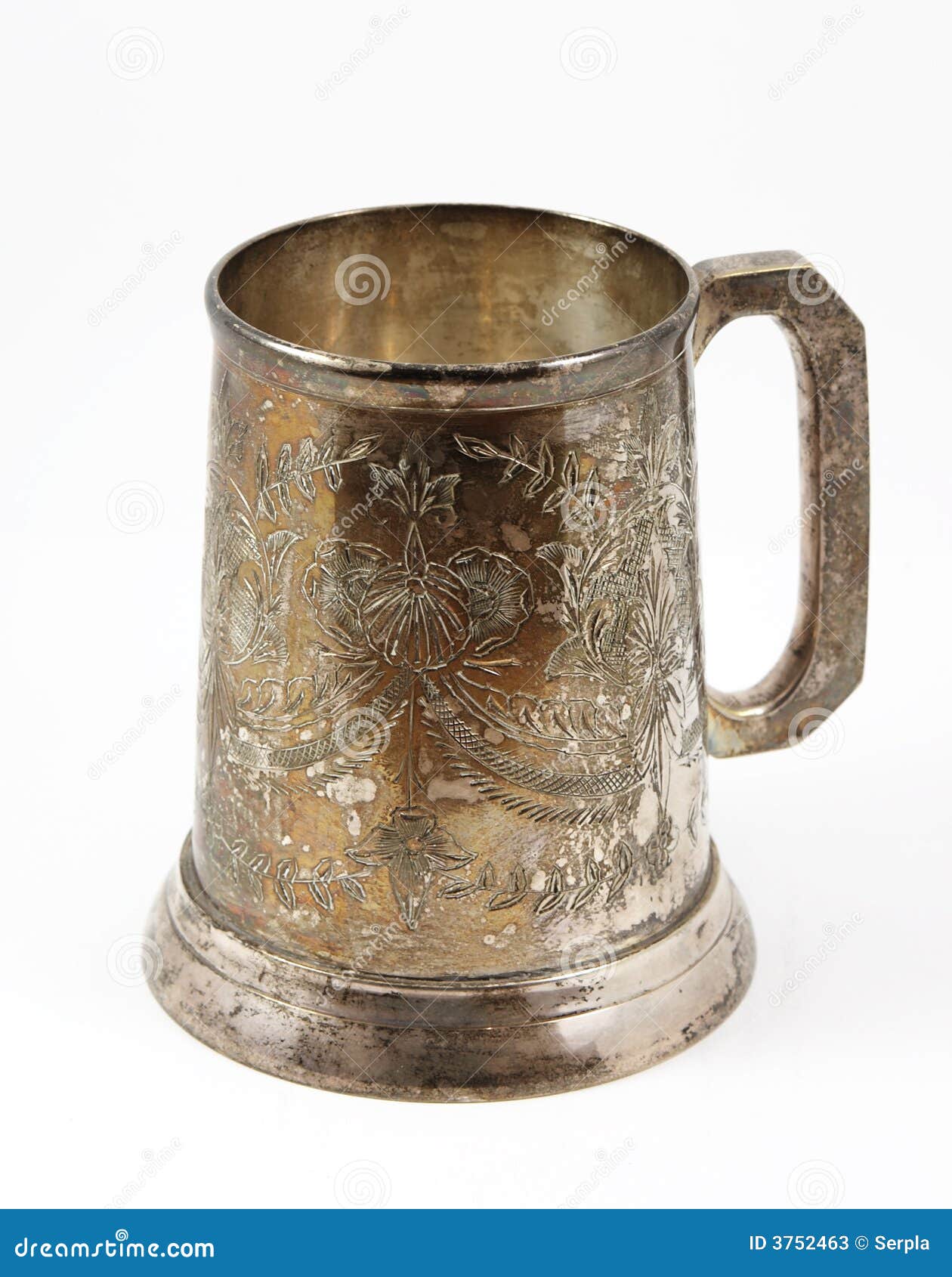 An old silver beer tankard stock image. Image of heavy - 3752463
