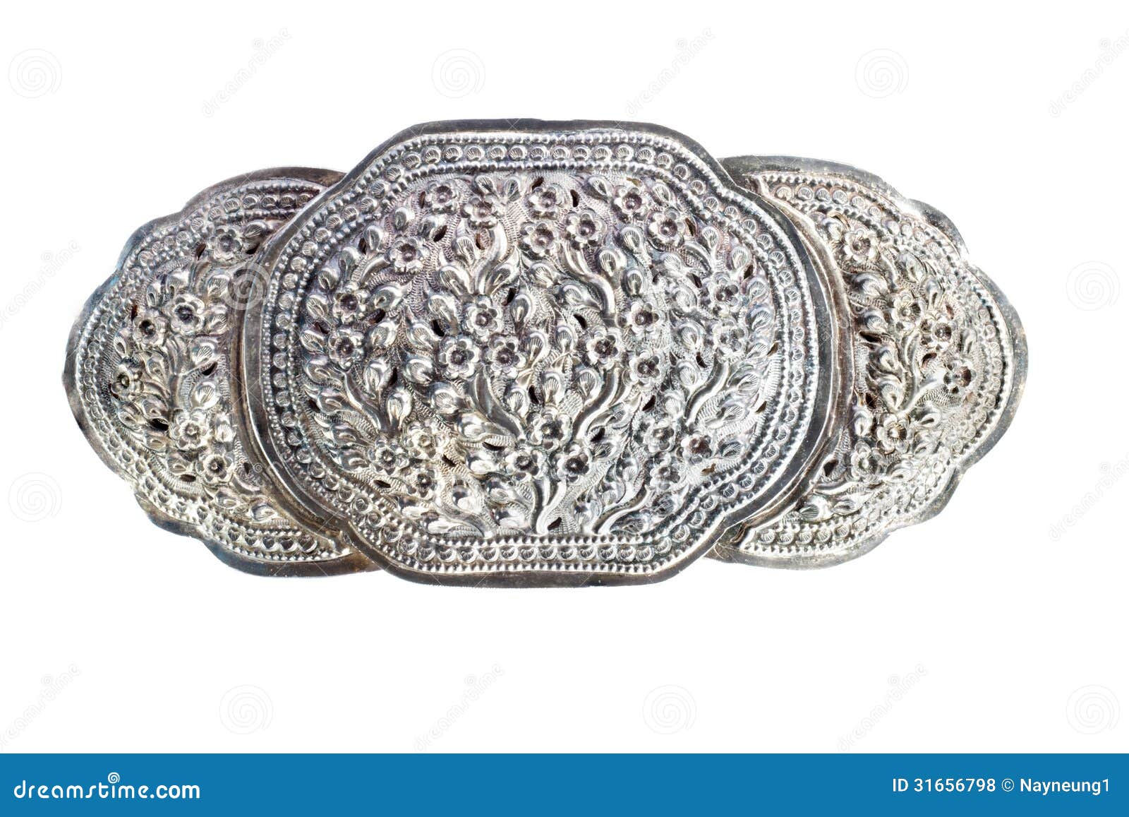 Old silver buckle stock photo. Image of woman, luxury - 31656798