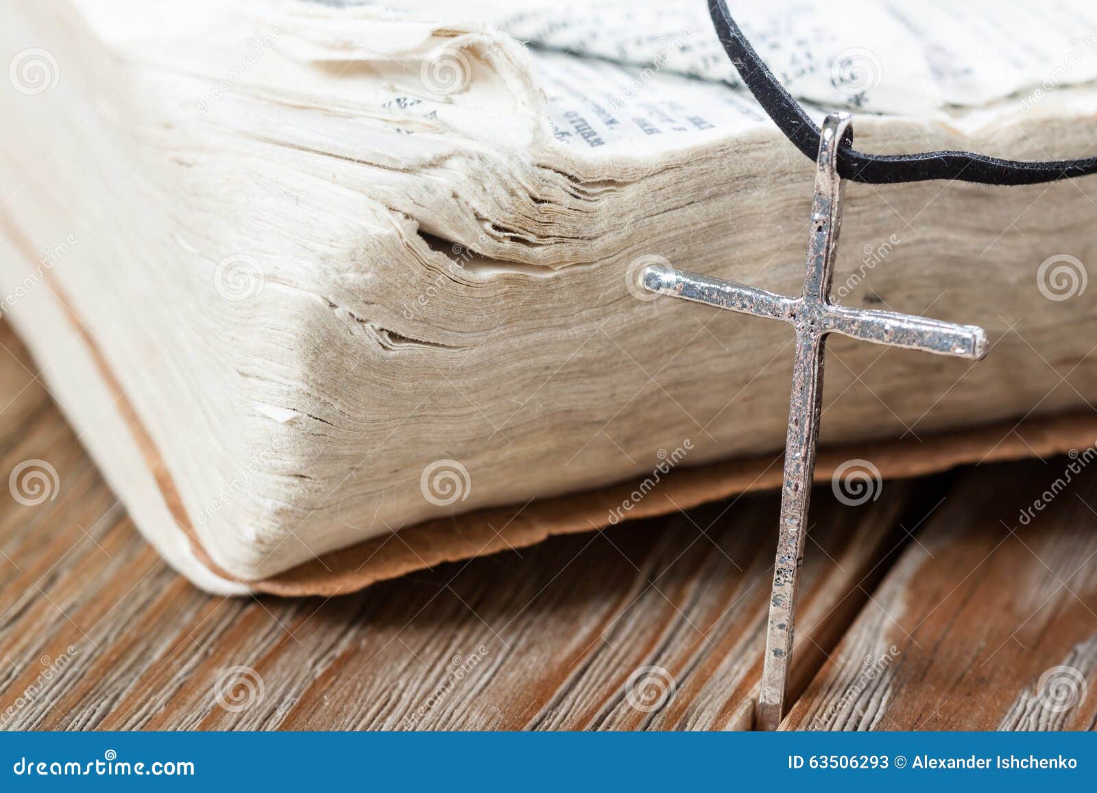 Silver Christian Cross On Books Royalty-Free Stock Image ...