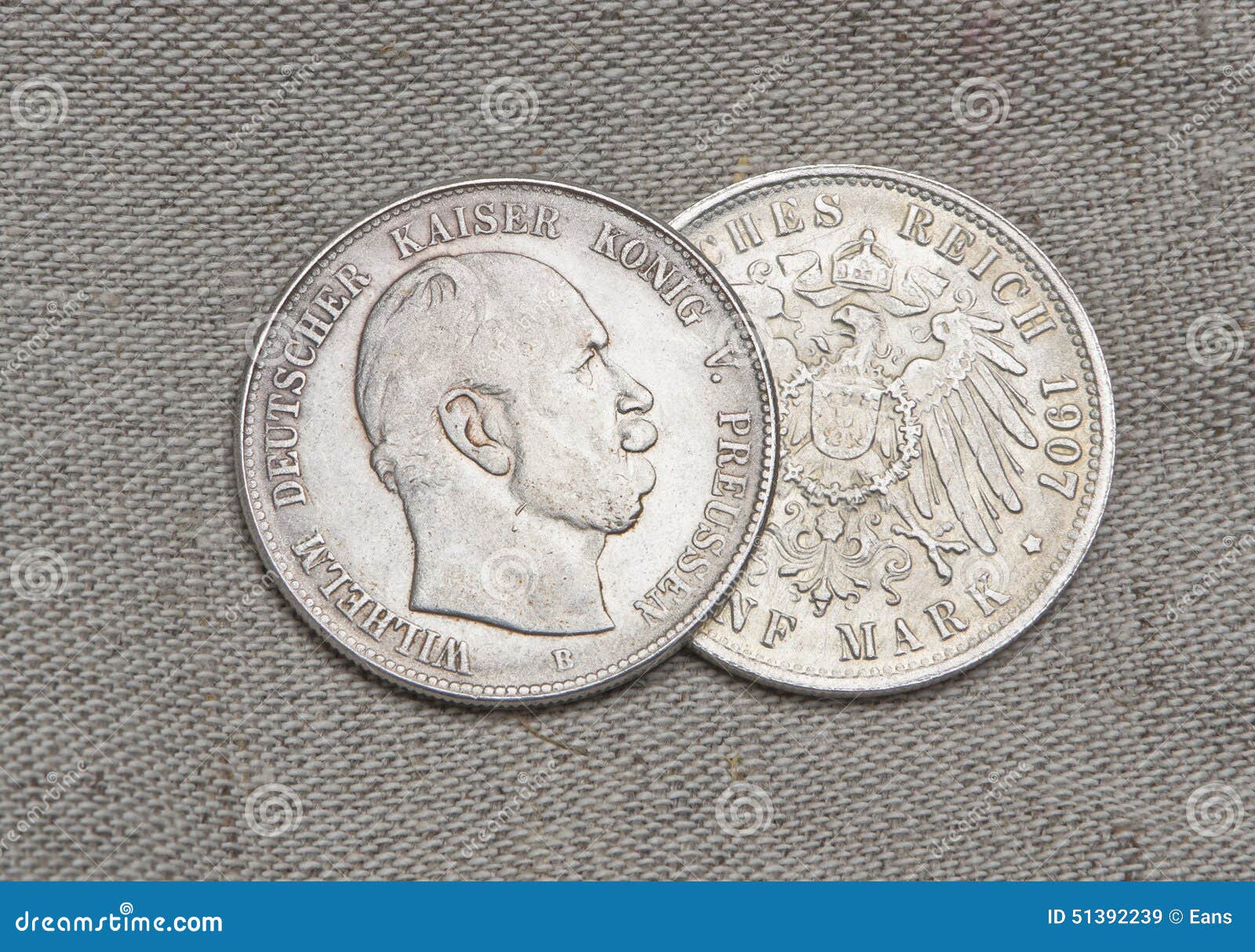 Old Silver Coins of German Reich Stock Image - Image of german, silver ...