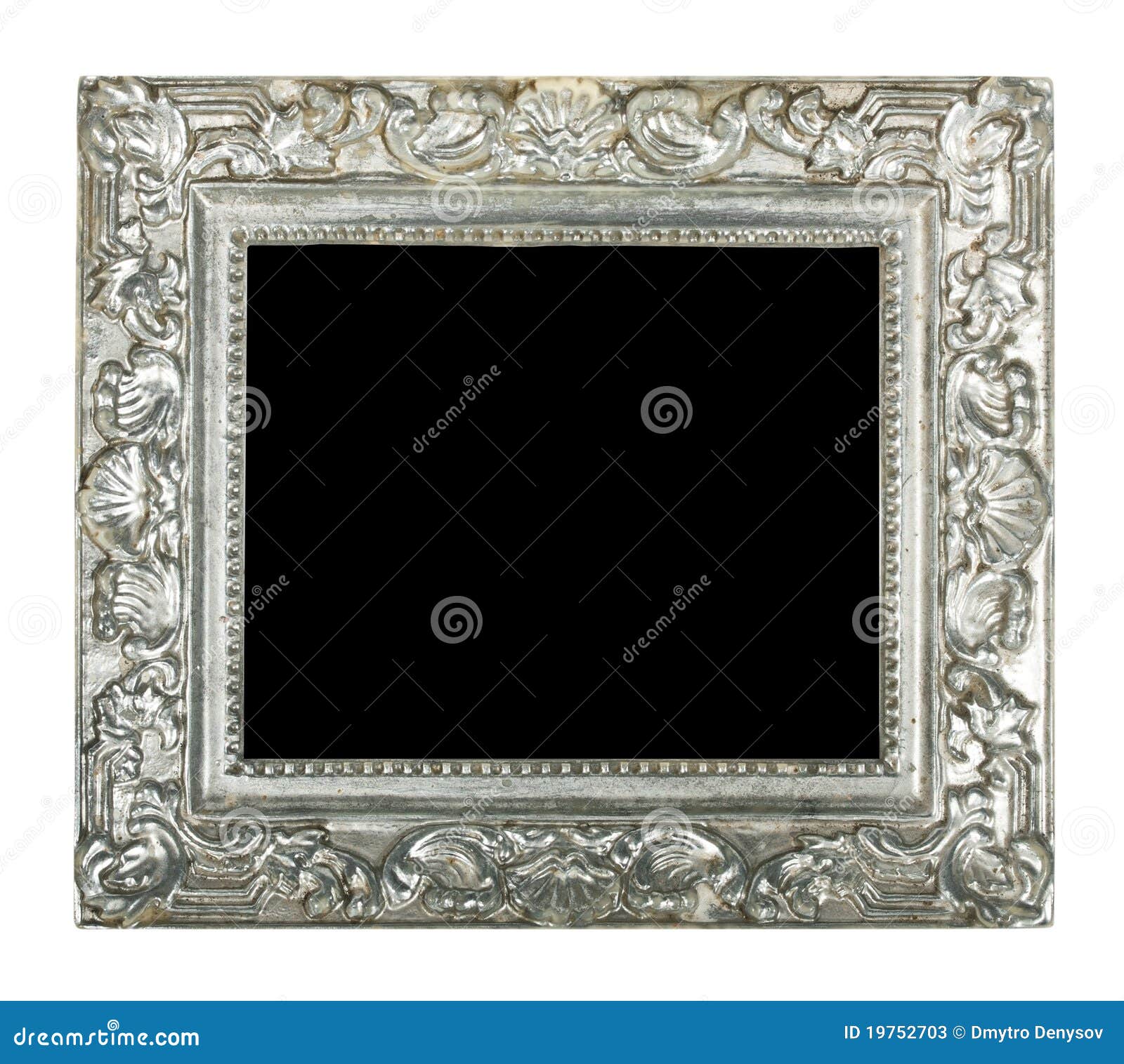 Old silver frame stock image. Image of background, decor - 19752703