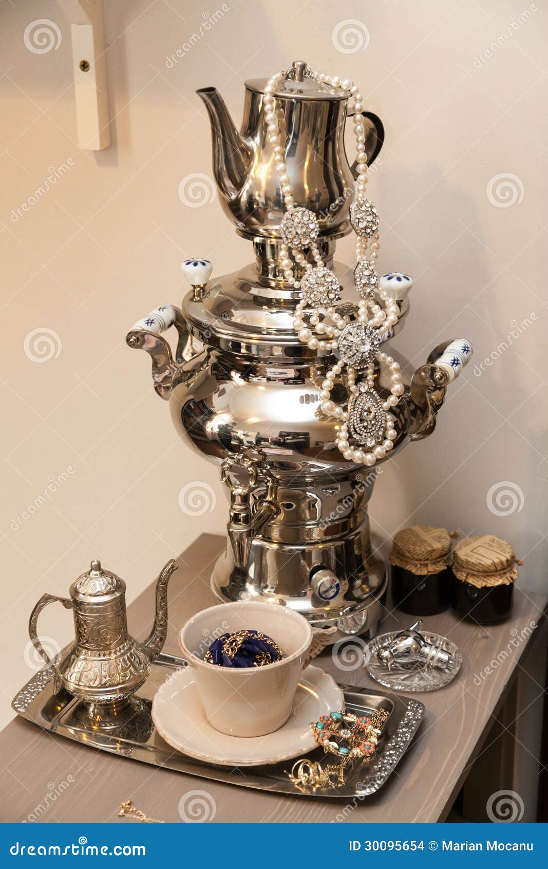 Samovar stock photo. Image of coffee, russian, antique - 30095654