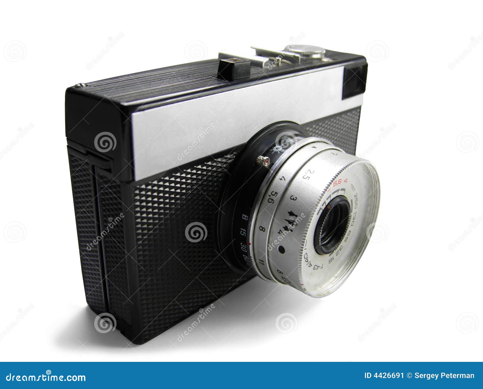 Old simple camera isolated stock image. Image of instrument - 4426691
