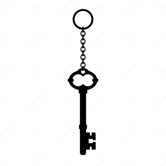 Old skeleton key icon stock vector. Illustration of flat - 169212069