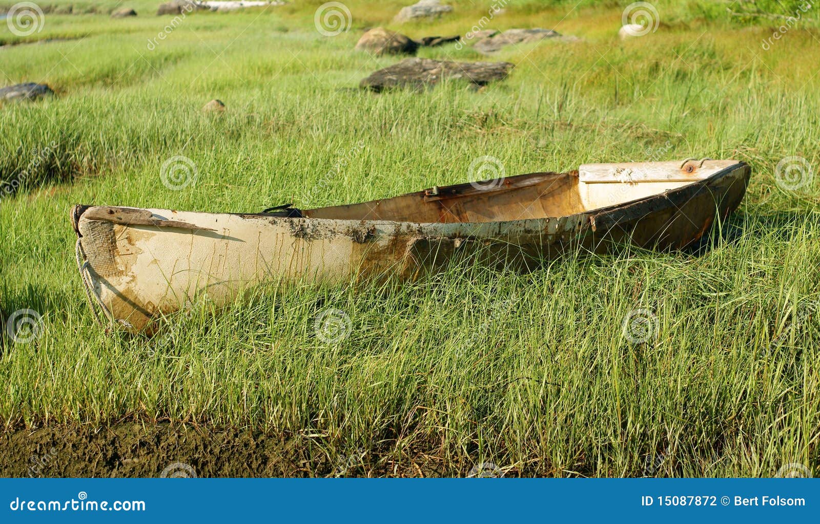 Old skiff stock photo. Image of patched, grass, discarded - 15087872