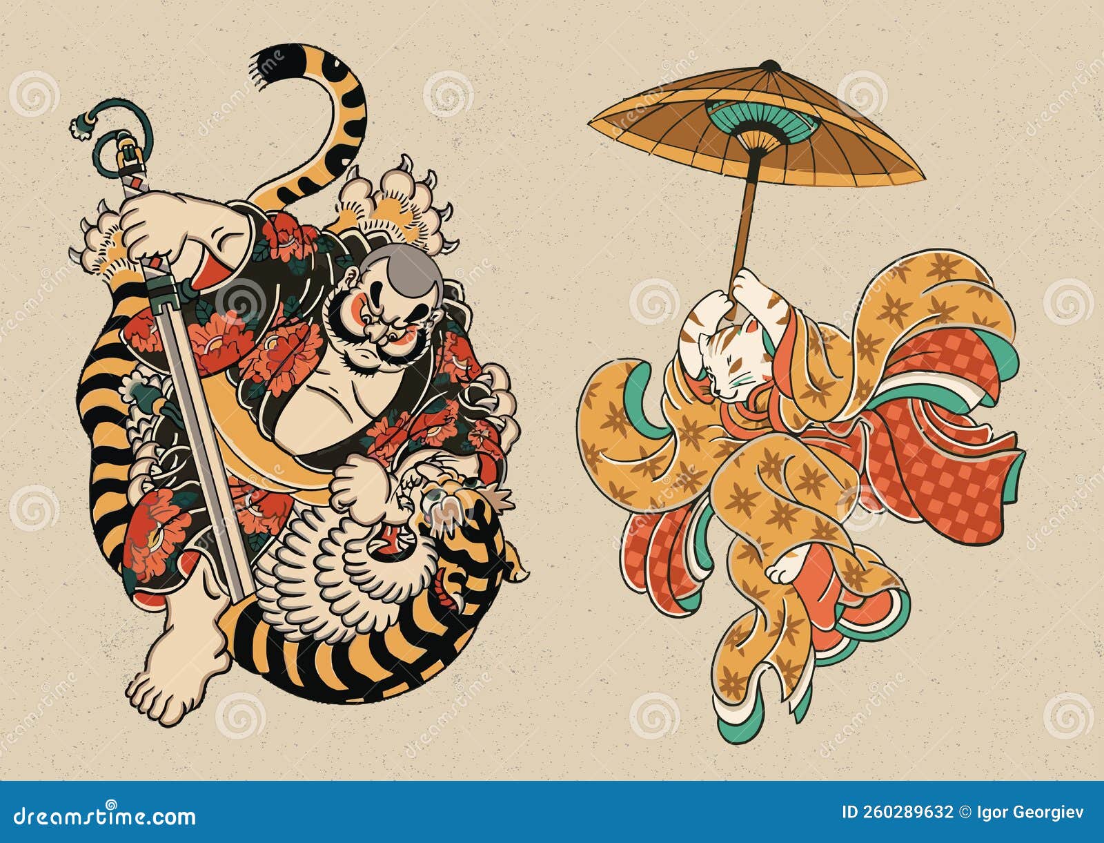 Old Skool Tattoo Flash Set Vector Illustration Poster Template Stock ...