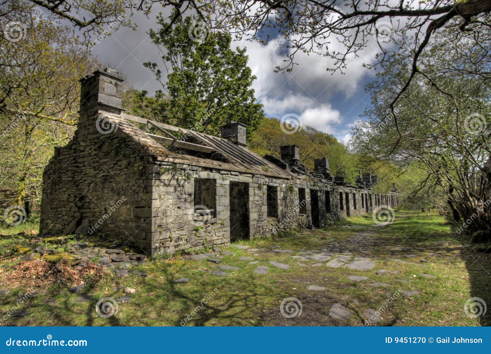Old Slate workings stock photo. Image of great, padarn - 9451270