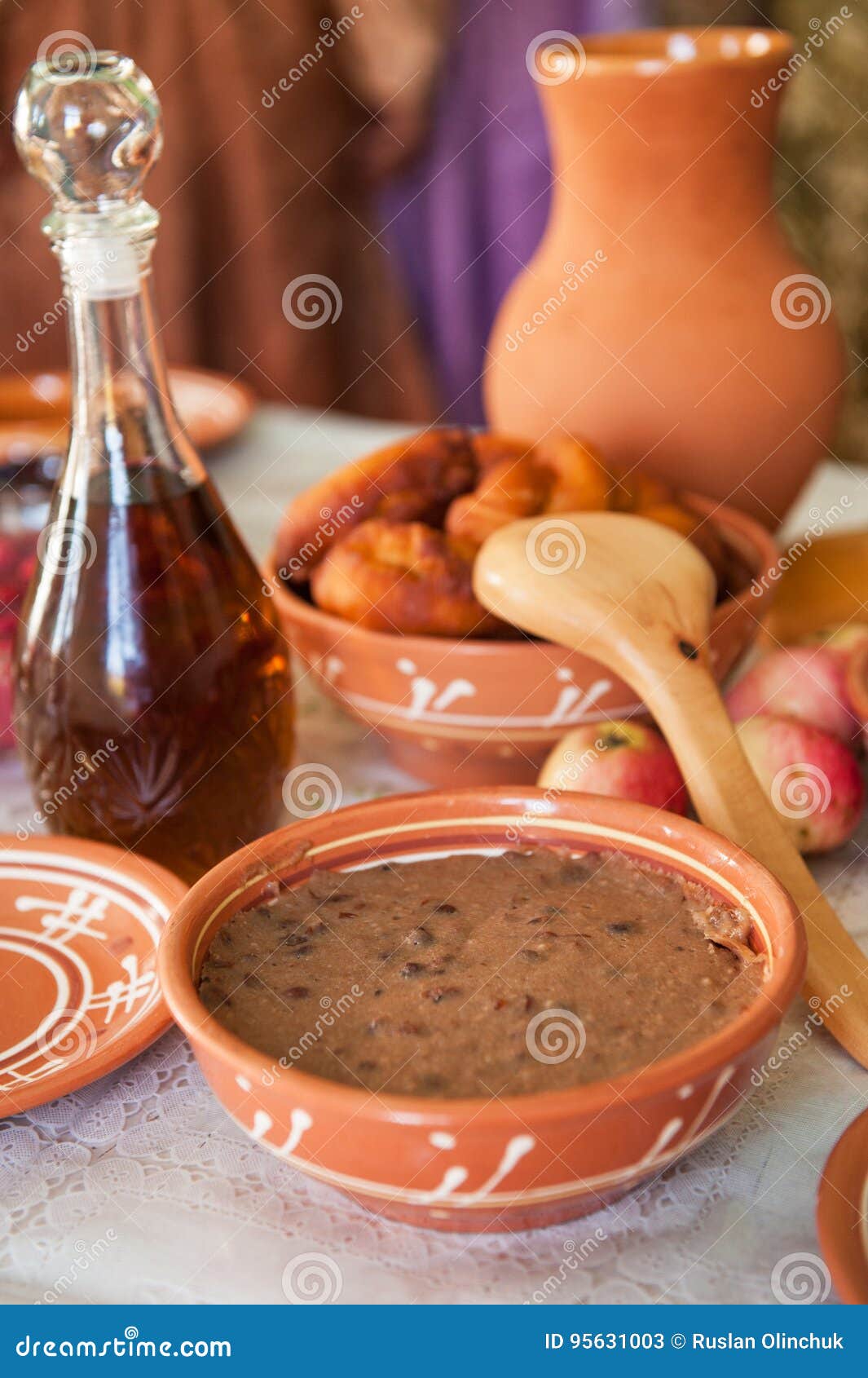 Old slavonic food stock image. Image of appetizer, plate - 95631003