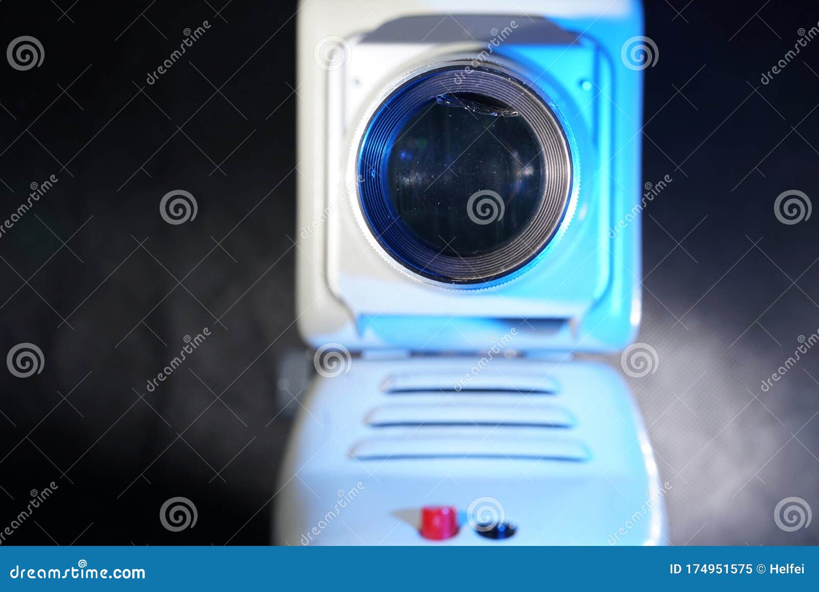 Old Slide Projector with Slide Frame Photographed in the Studio with ...