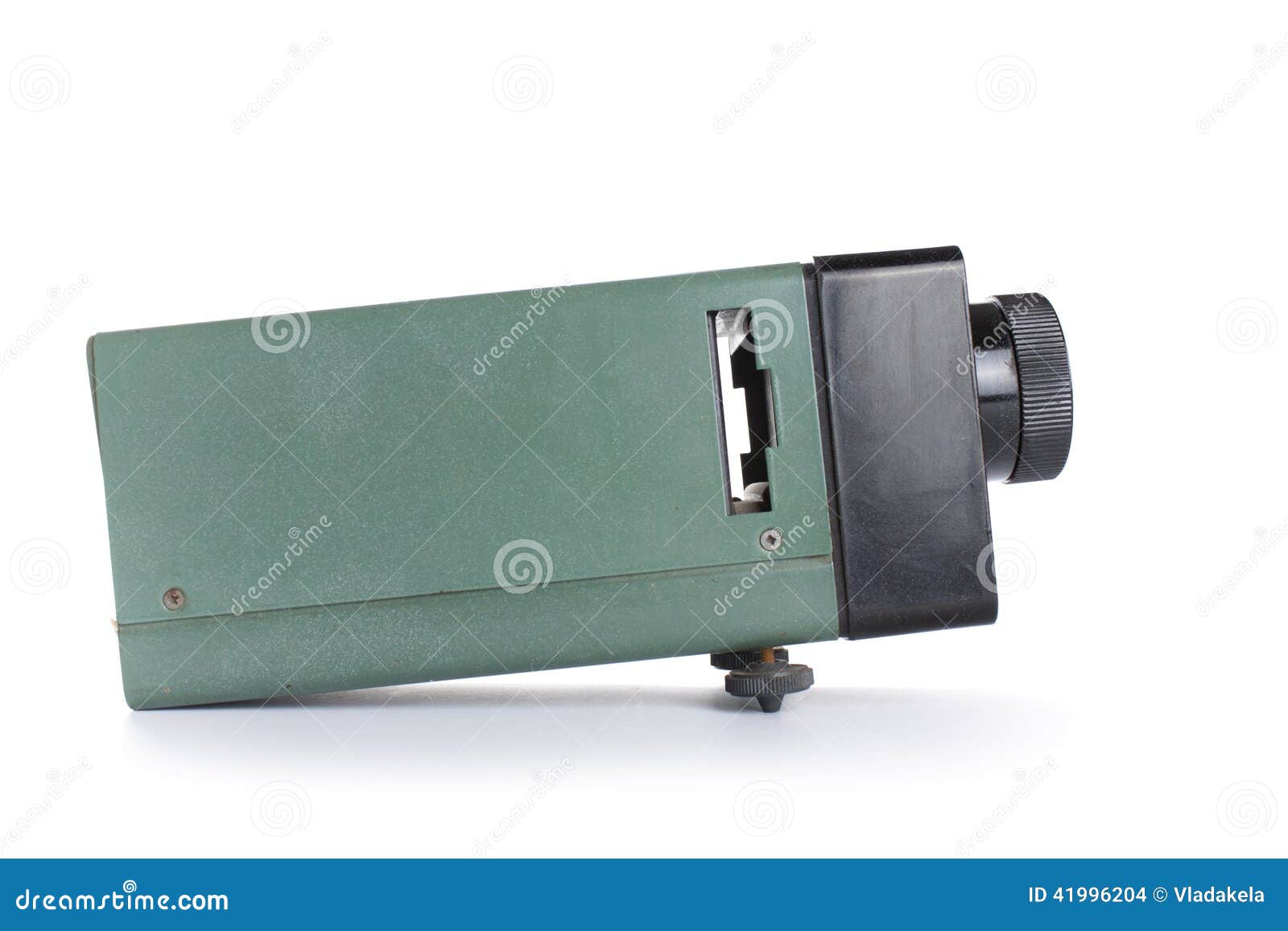 Old Slide Projector Isolated on White Background. Stock Photo - Image ...