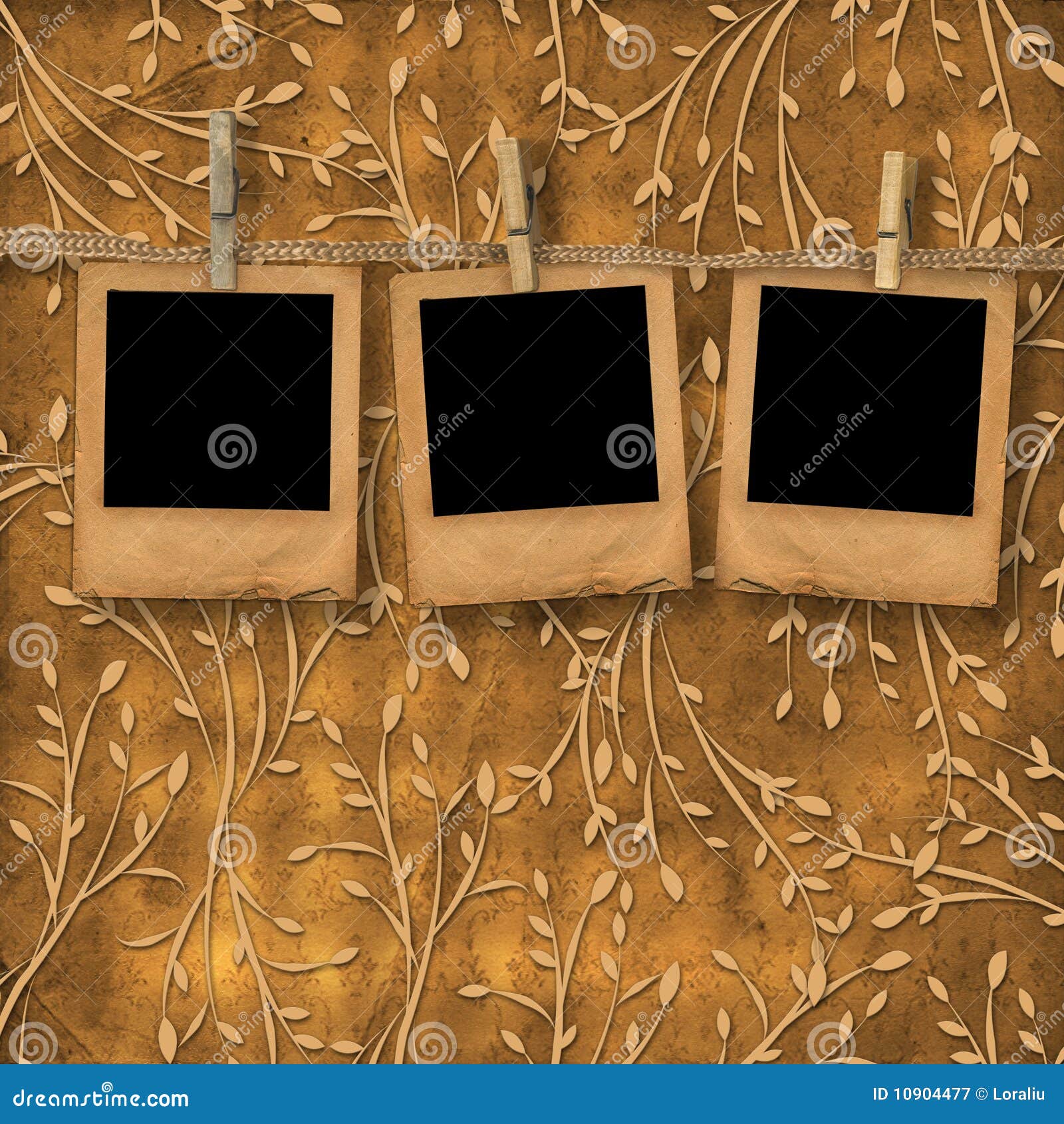 Slides Hanging On A Rope, Freey Space For Pix Stock Photo ...