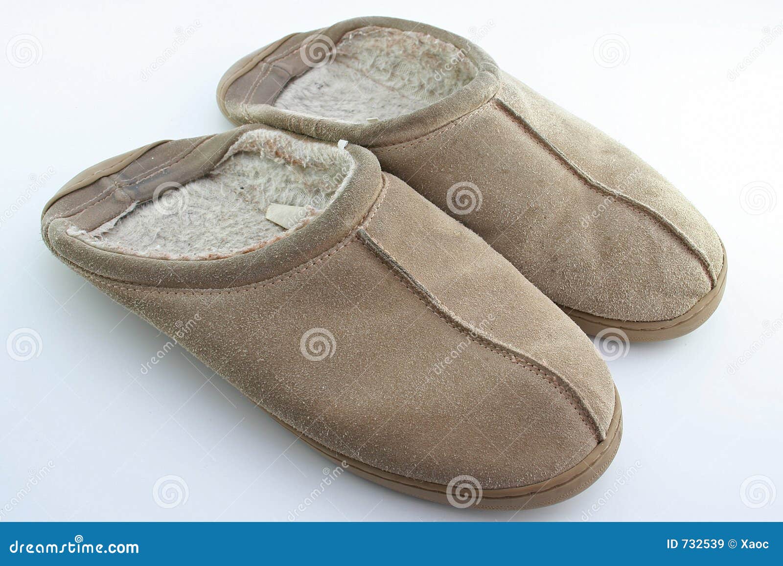 Old slippers stock image. Image of isolated, elderly, white - 732539