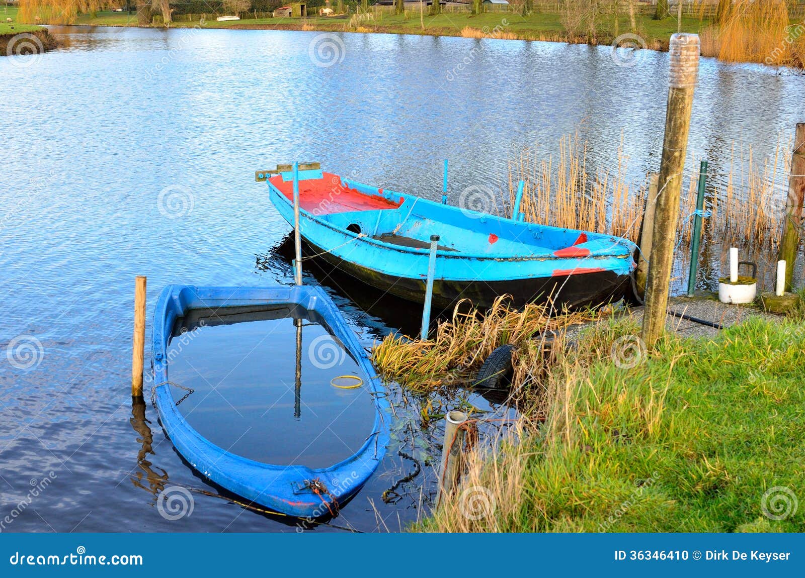 Old Sloop on the River the Leie (Lys) in Astene, Belgium Stock Photo ...