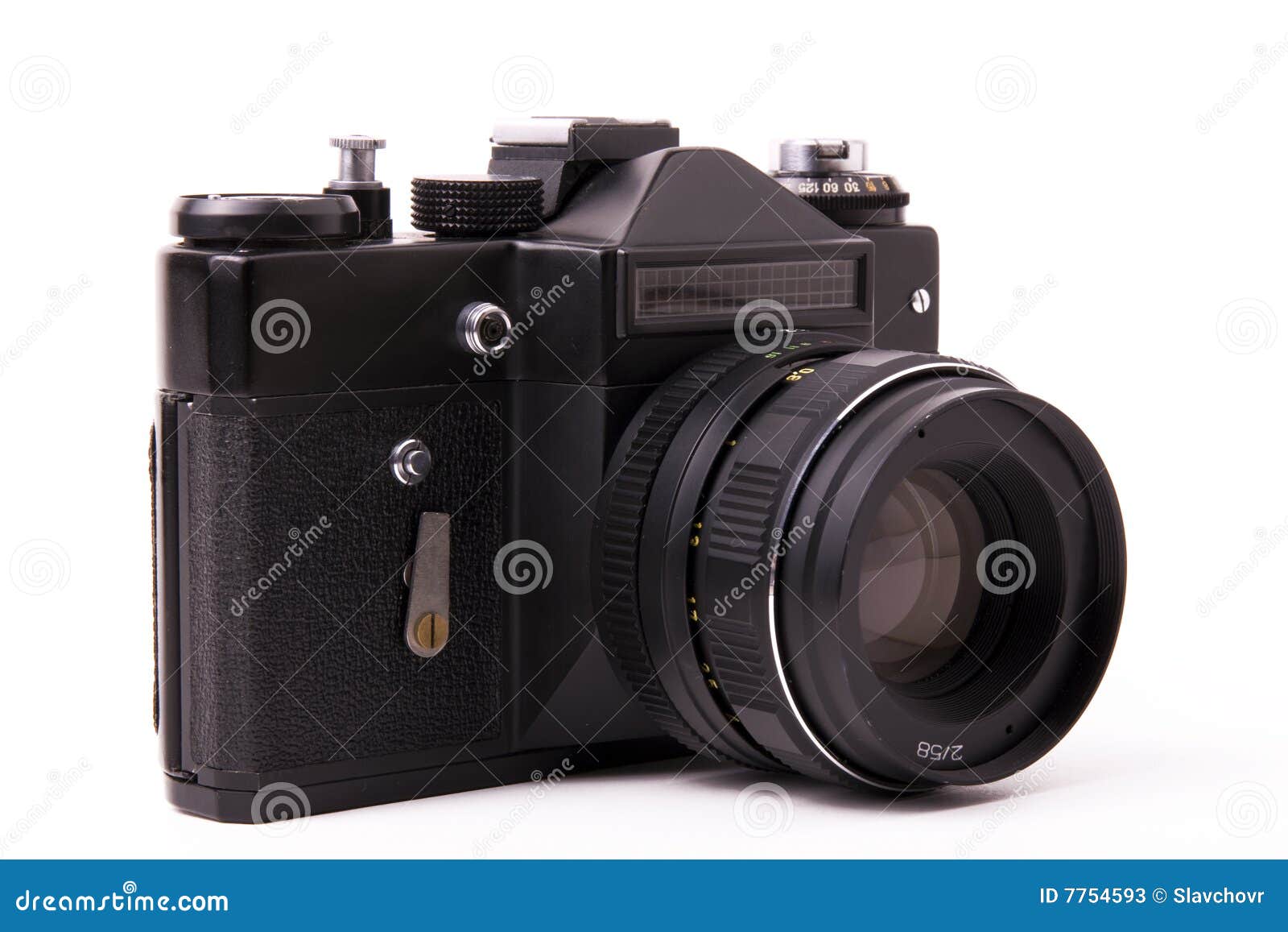 Old slr camera stock image. Image of shutter, retro, flash - 7754593