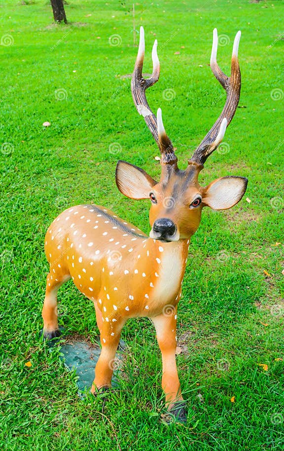 Old small dear statue stock image. Image of alone, background - 32502949