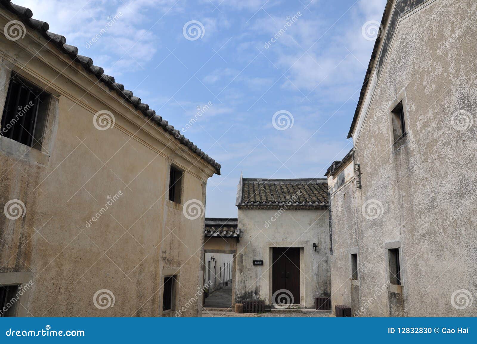 Old Small Village in Southern China Stock Photo - Image of blue, cloud ...
