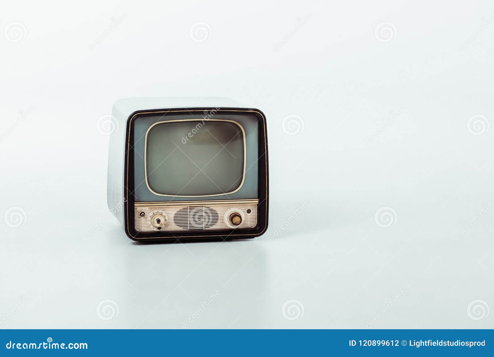 Old Small Vintage Television Stock Photo - Image of media, studio ...